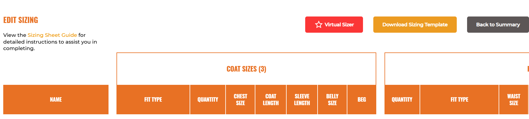 FireWriter Distributor Sizing Sheet Guide